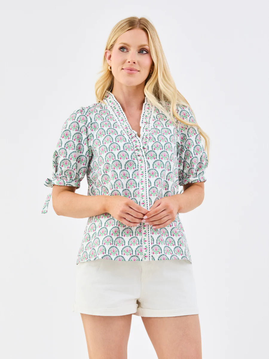Mary Square Sunshower Flora White Brynn Top – Pretty N Bliss